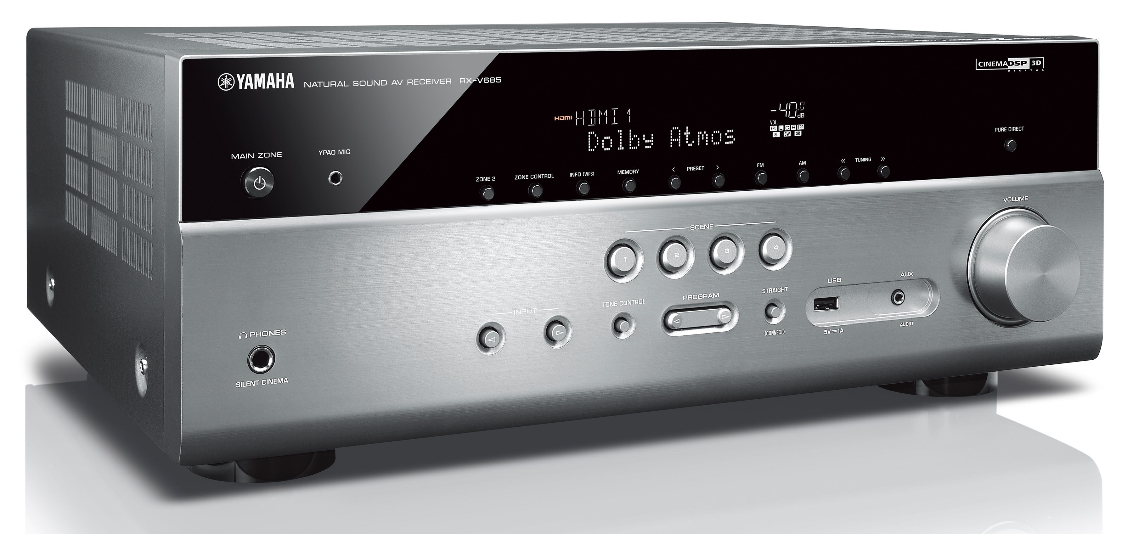 Yamaha RX-V685 silver/titanium - ραδιοενισχυτης home cinema :: Kosmas ...